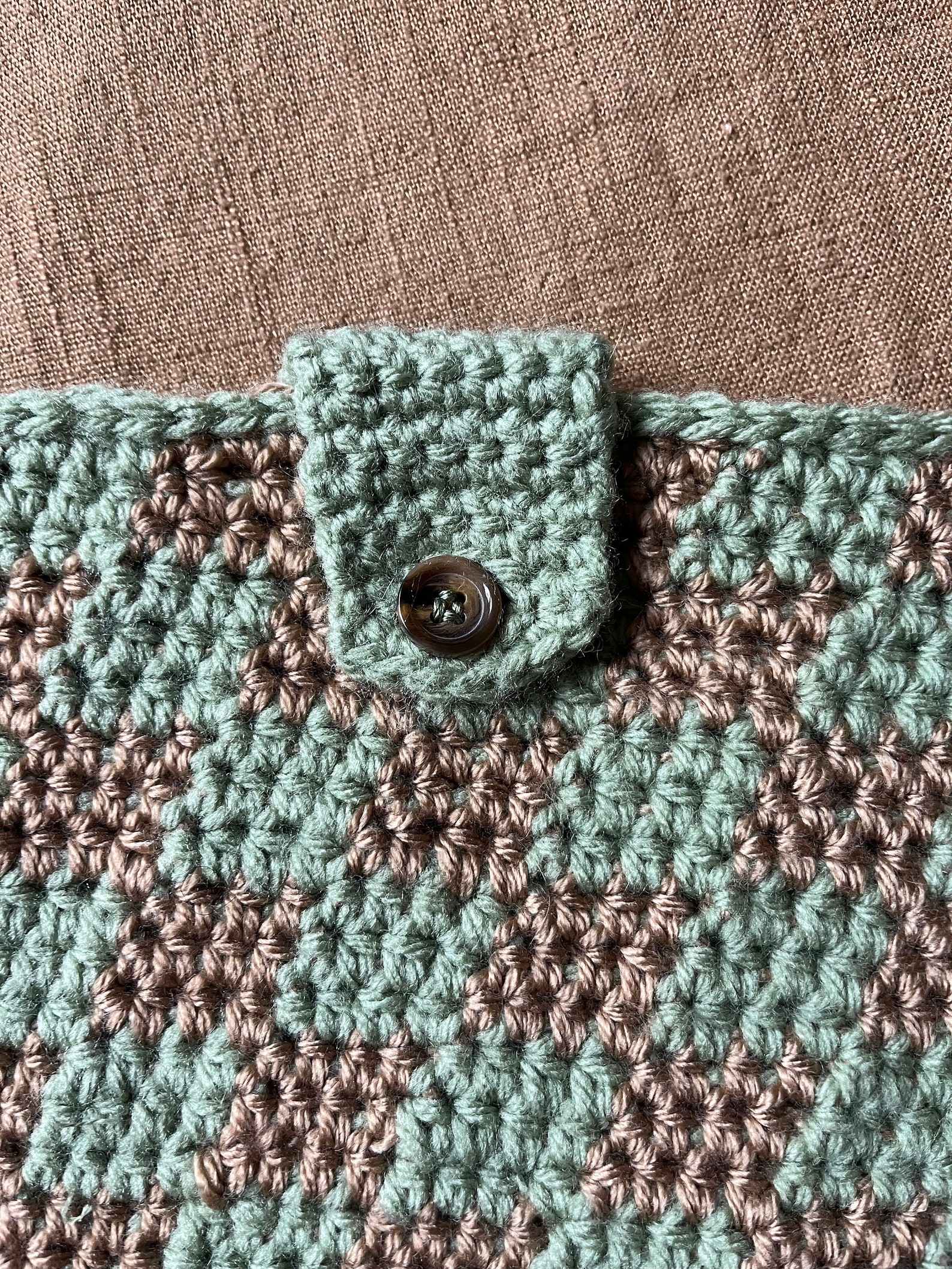 Crocheted Checker Book Sleeve - Etsy