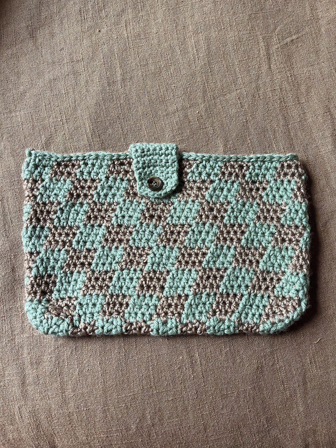 Crocheted Checker Book Sleeve - Etsy