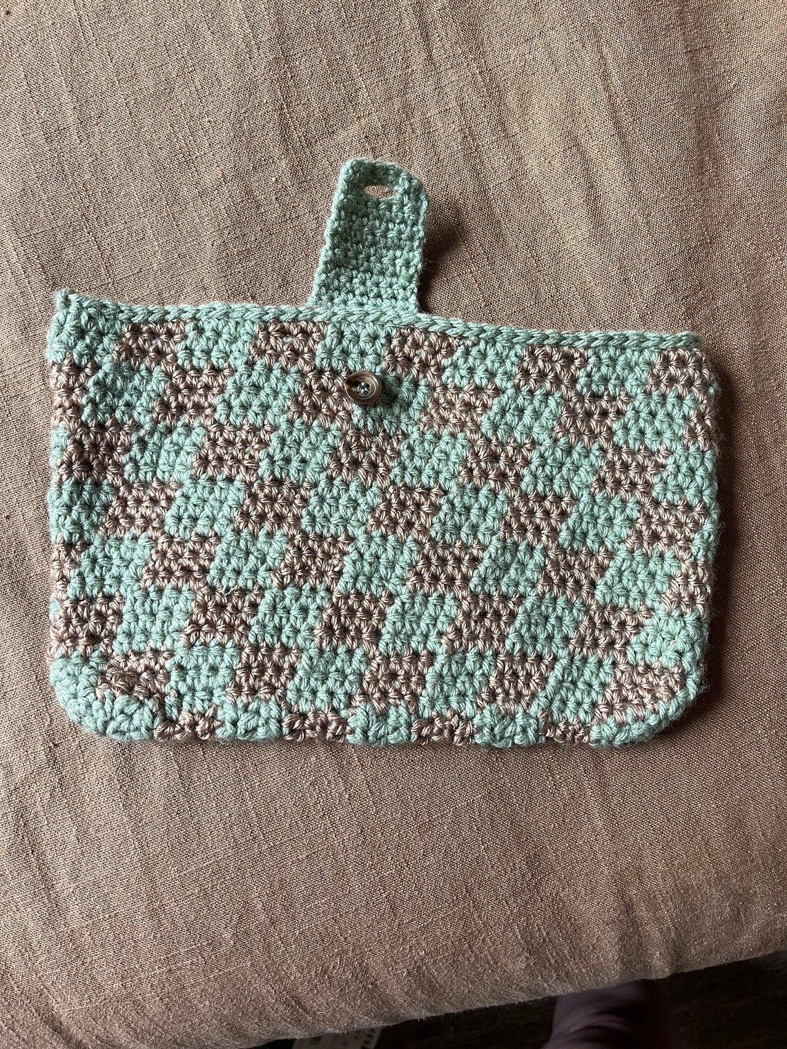 Crocheted Checker Book Sleeve - Etsy
