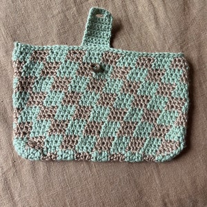 Crocheted Checker Book Sleeve - Etsy