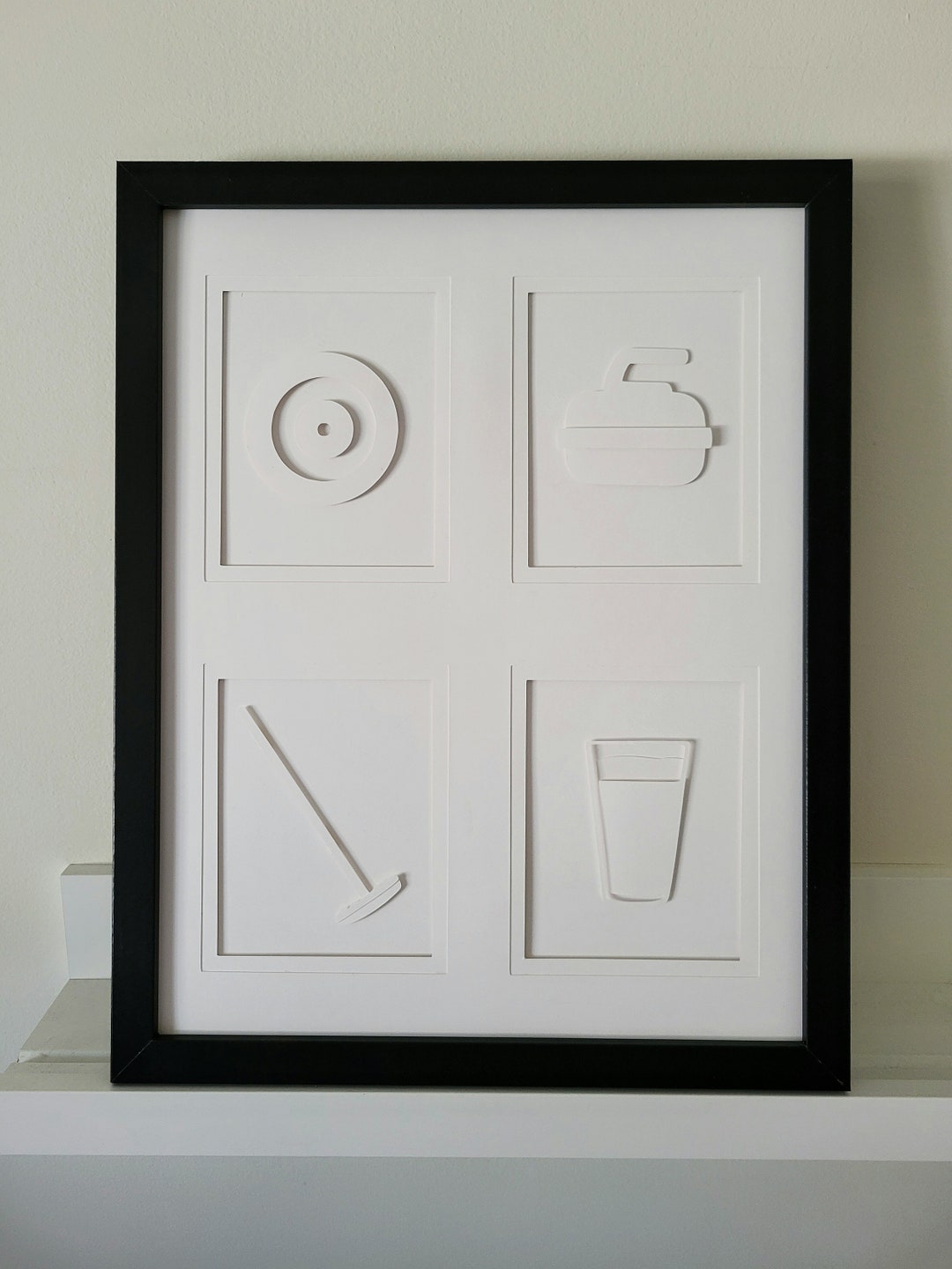 3D Curling Art Monochromatic | Curling Lover Gift | Skip Gift ...