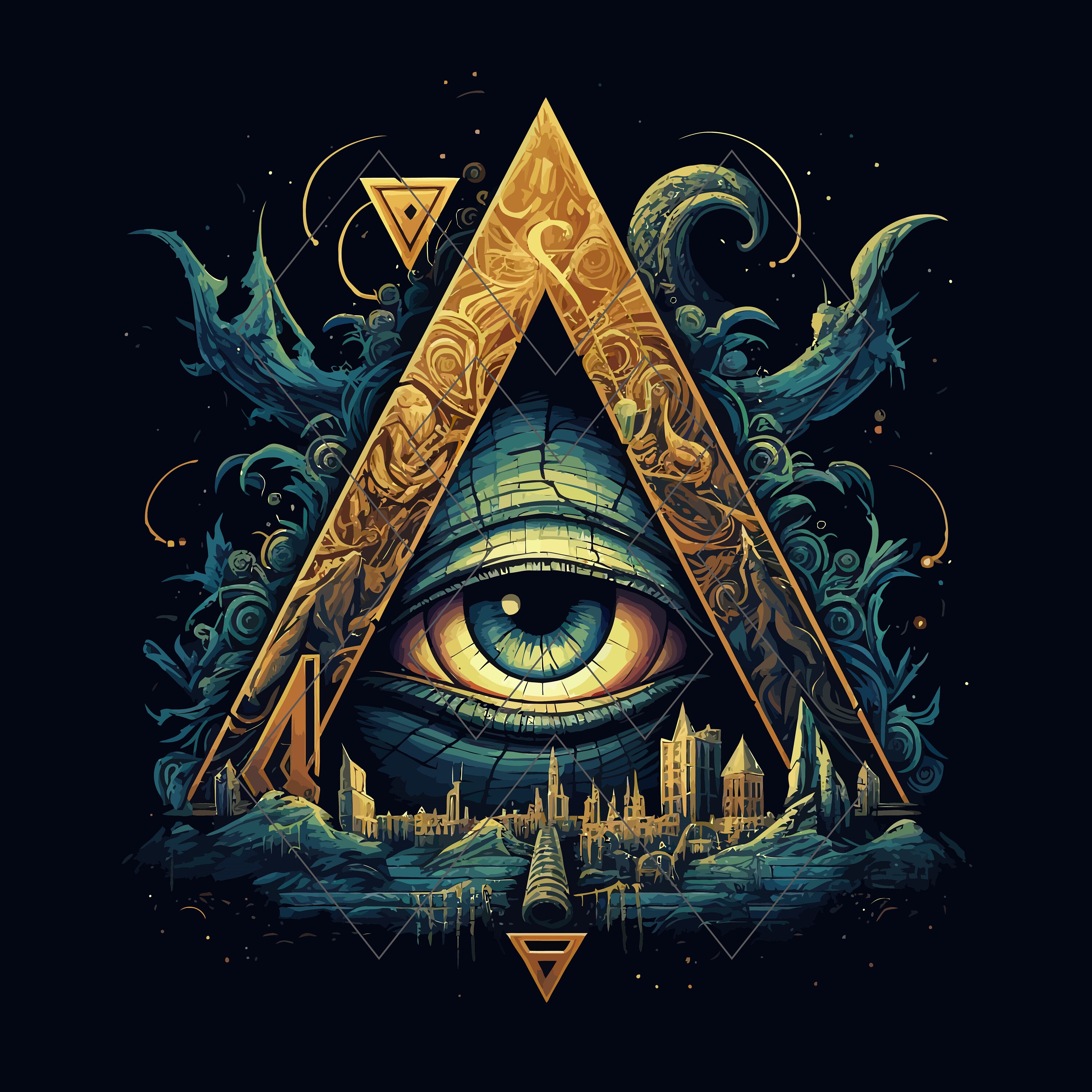 Freemasonry Design, Masonic Order, Freemason Illustration, Freemason ...