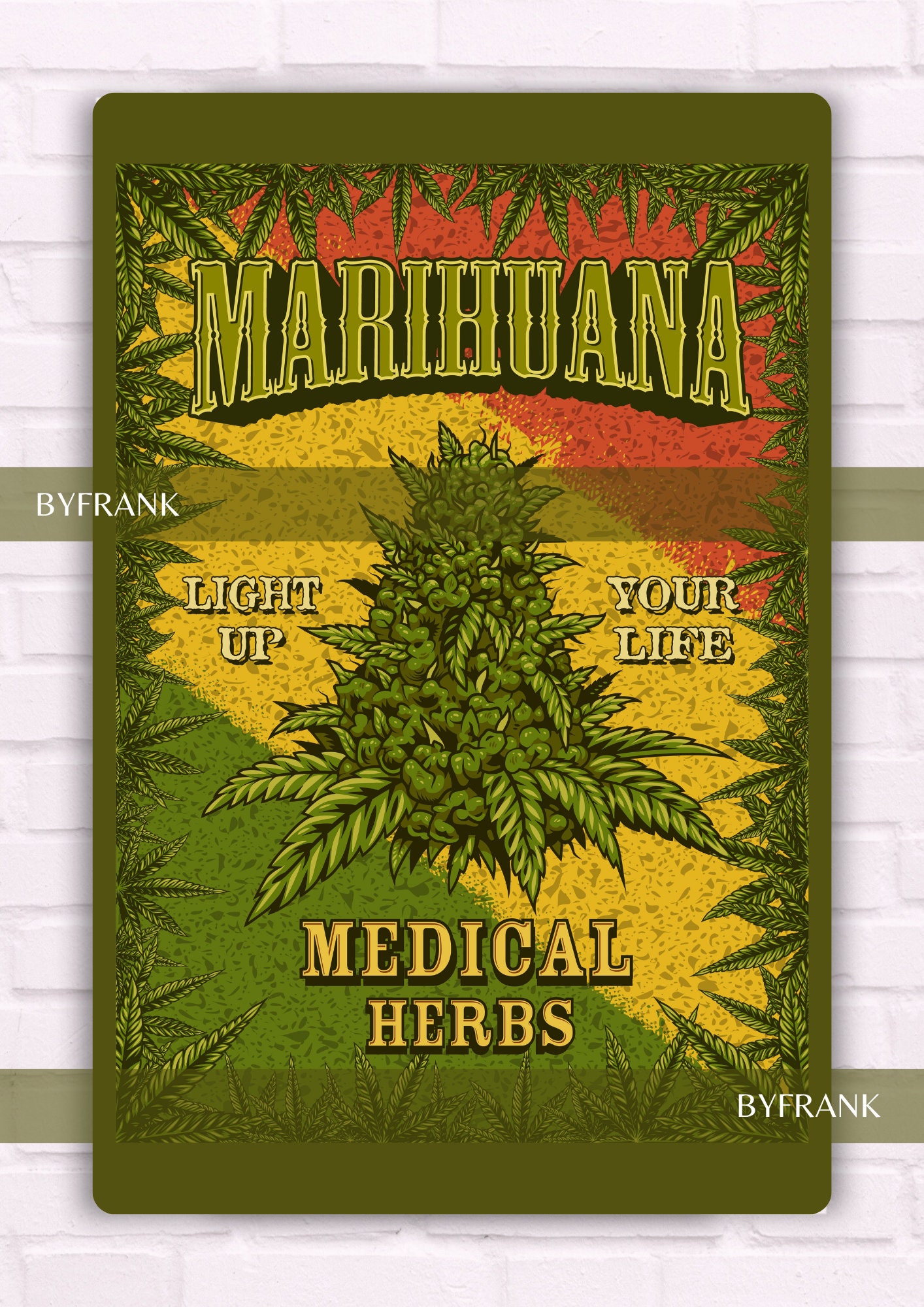 Marijuana Set of 5 Printable Posters Cannabis Wall Art - Etsy