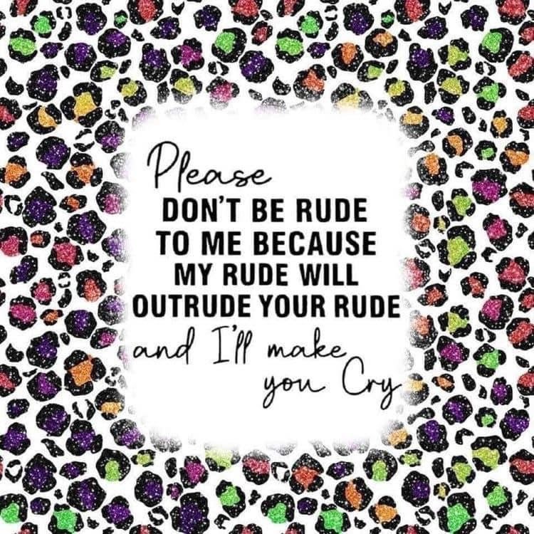 Don't Be Rude, I'll Outrude Your Rude and I'll Make You Cry Tumbler Mug ...