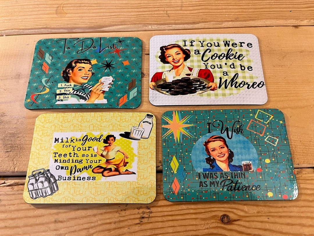 Old-fashioned Sassy Refrigerator Magnets Set of 4 Fridge Magnets 4" X 3 ...