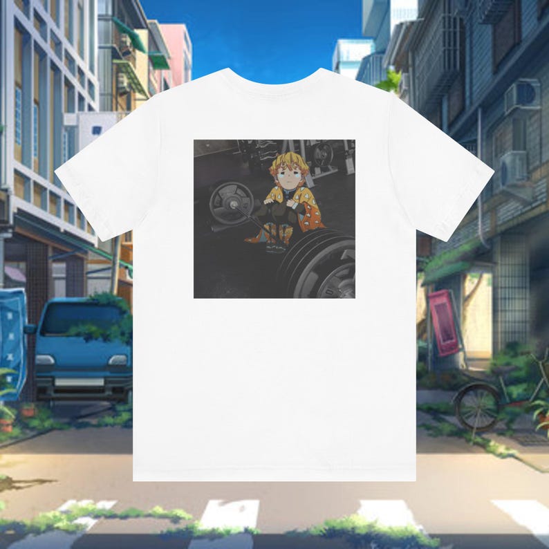 Back Demon Slayer Gym Shirt, Kimetsu Pump Cover, Zenitsu Anime Tee ...