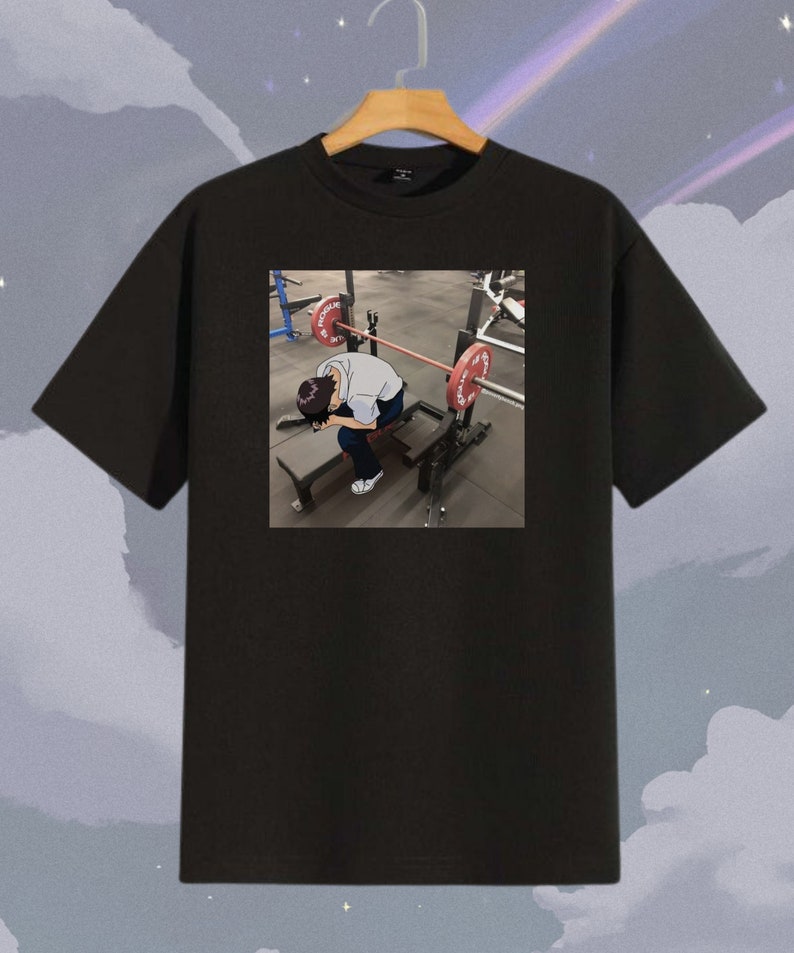 Plain Evangelion Gym Shirt, Workout Anime Tee, Bodybuilding Shirt ...