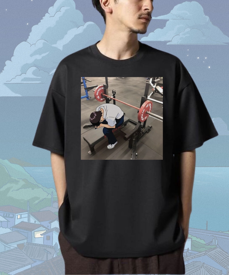 Plain Evangelion Gym Shirt, Workout Anime Tee, Bodybuilding Shirt ...