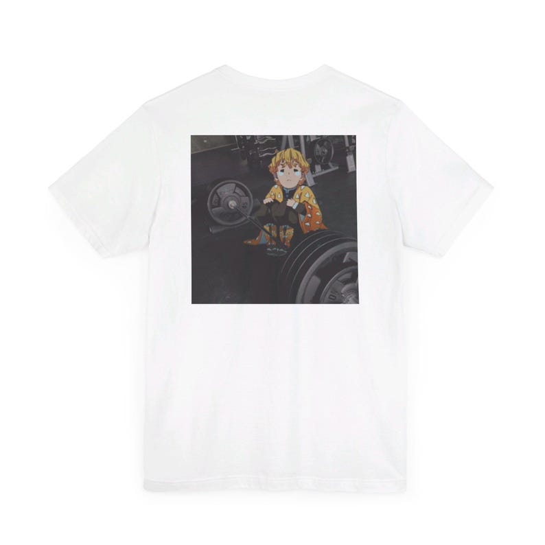 Back Demon Slayer Gym Shirt, Kimetsu Pump Cover, Zenitsu Anime Tee ...