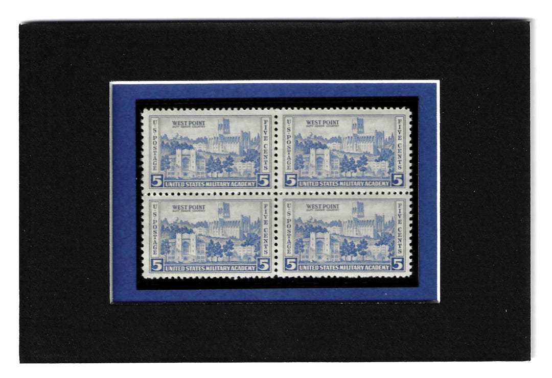 WEST POINT - U.S. Military Academy - 4x6 Matted Display - Block of 4 ...