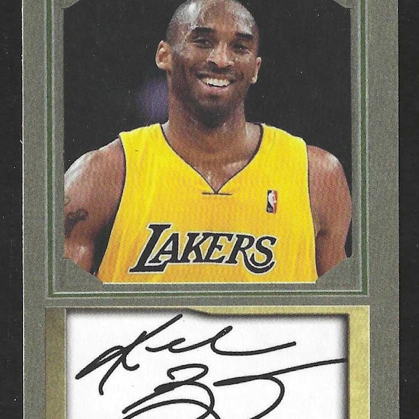 Signed Kobe Bryant Card - Etsy