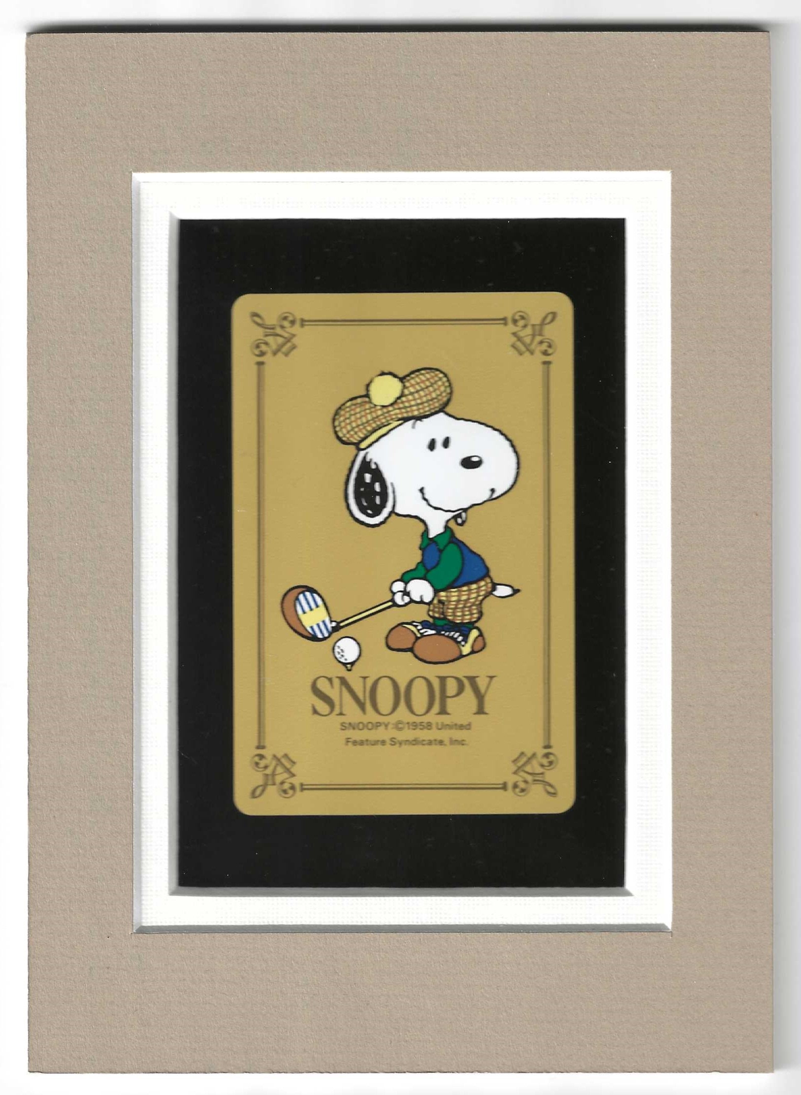 SNOOPY PLAYING GOLF 5x7 Matted Display Peanuts, Golfing, Golfer - Etsy