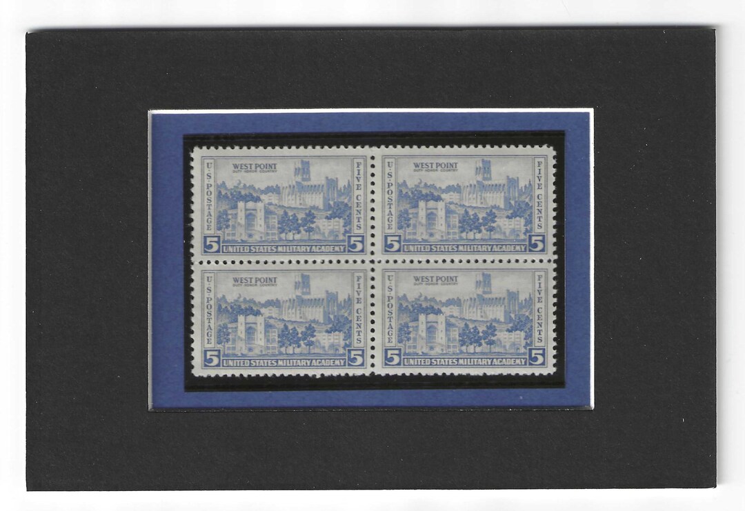 WEST POINT - U.S. Military Academy - 4x6 Matted Display - Block of 4 ...