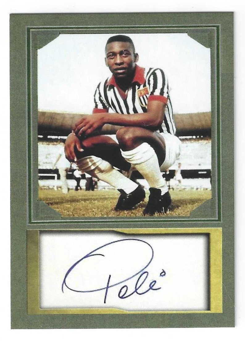 PELE - ACEO Facsimile Autograph Trading Card - Mint Condition - Etsy ...