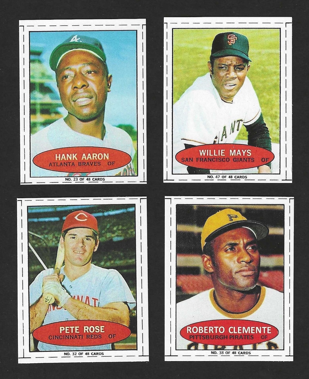 Lot of 4 Different 1971 Bazooka Reprint Baseball Cards - Roberto ...
