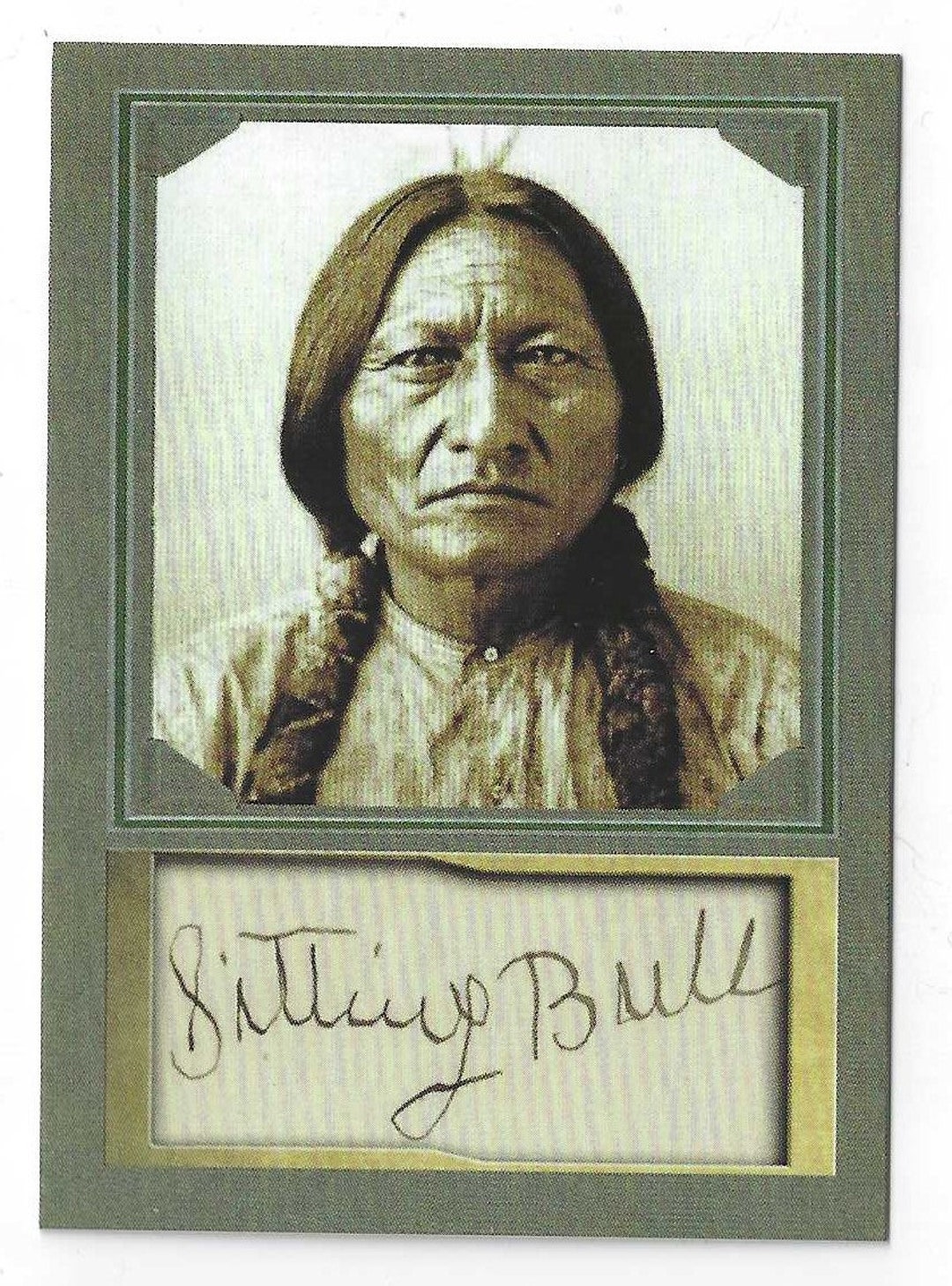 SITTING BULL - ACEO Facsimile Autograph Trading Card - Mint Condition - Etsy