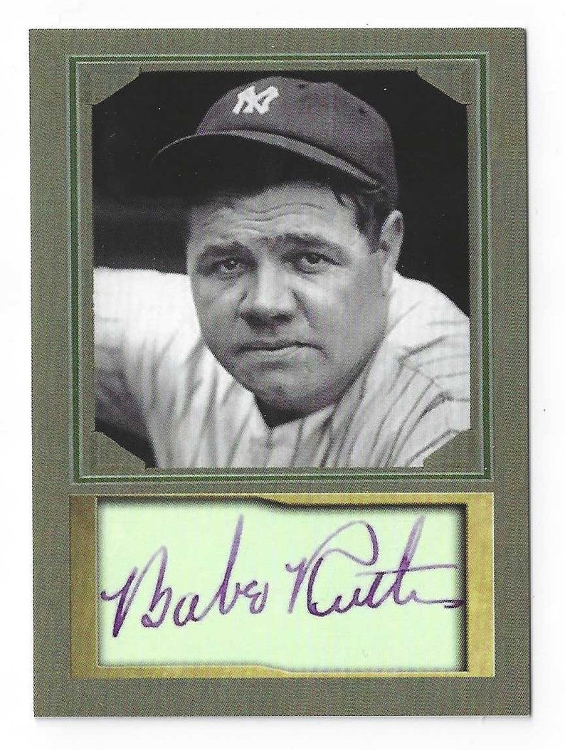 BABE RUTH ACEO Facsimile Autograph Trading Card Mint Condition - Etsy