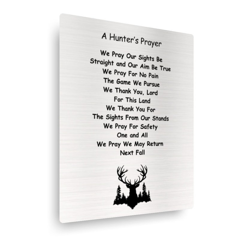 Vertical Metal Art A Hunter's Prayer Hunting Gift A Hunter's Prayer ...