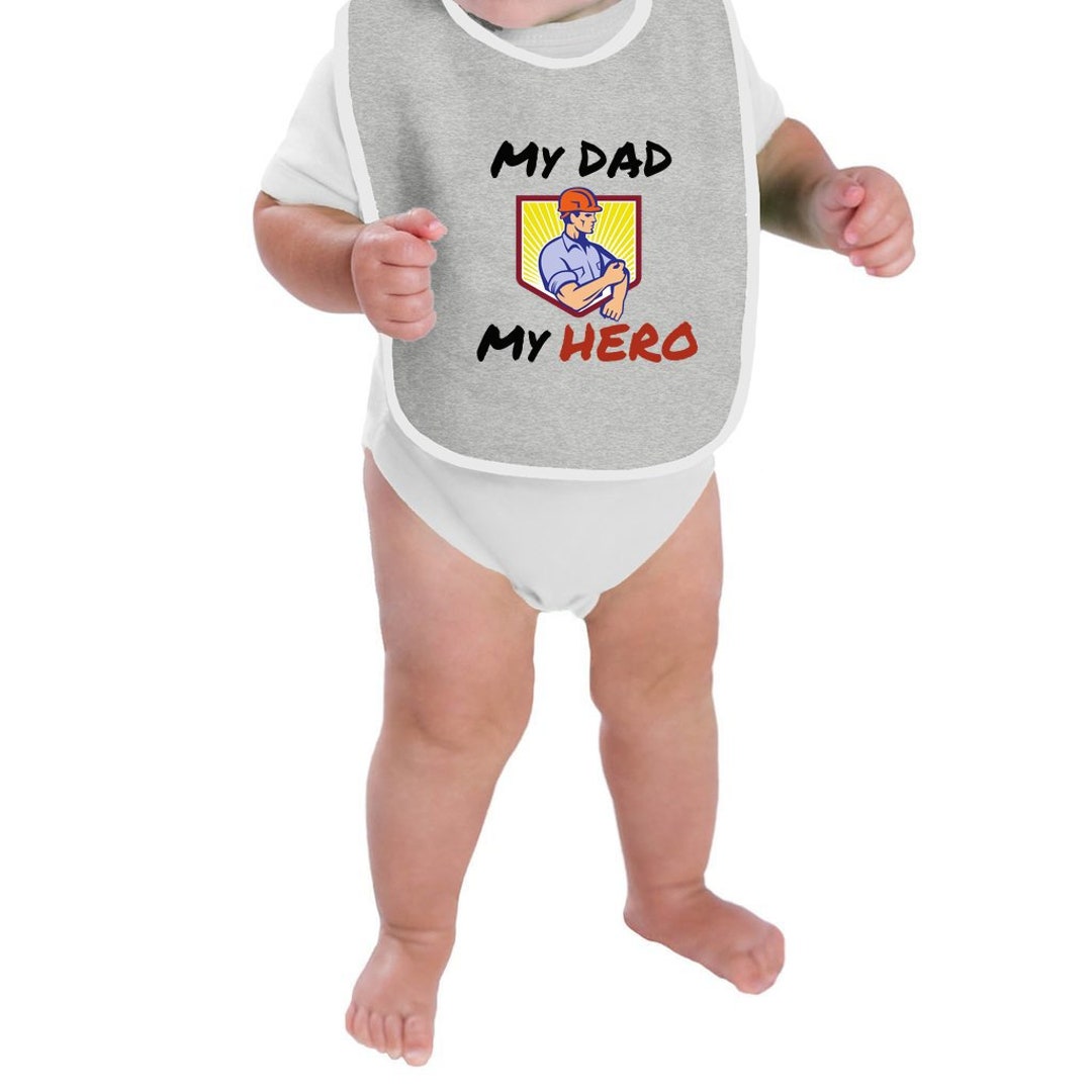 Construction Dad Construction Worker Gift Construction Baby Bib Infant ...