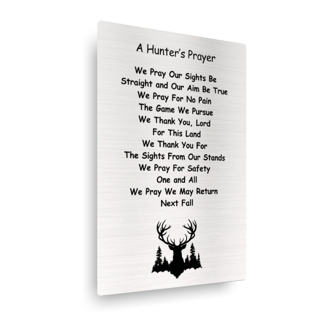 Vertical Metal Art A Hunter's Prayer Hunting Gift A Hunter's Prayer ...