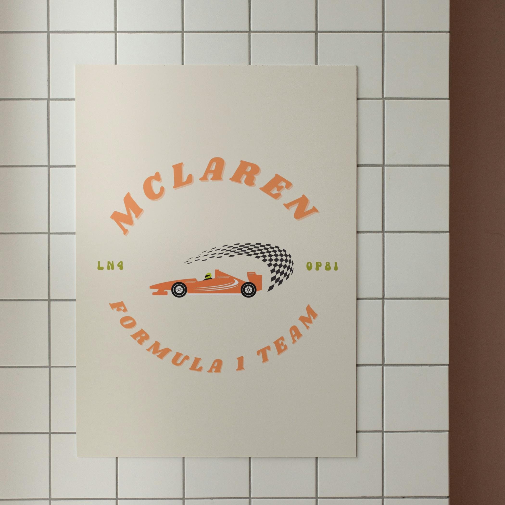 Mclaren F1 Norris & Piastri Numbers Print |F1 Racing, F1 Fan Gift ...