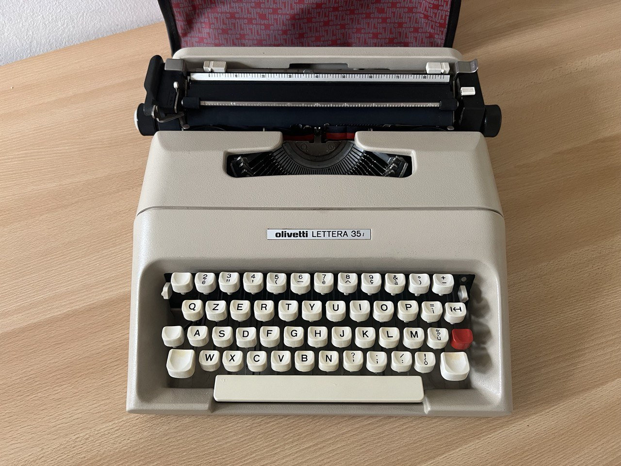 Gray Olivetti Lettera 35L - Rare Vintage Collection Typewriter With Its ...