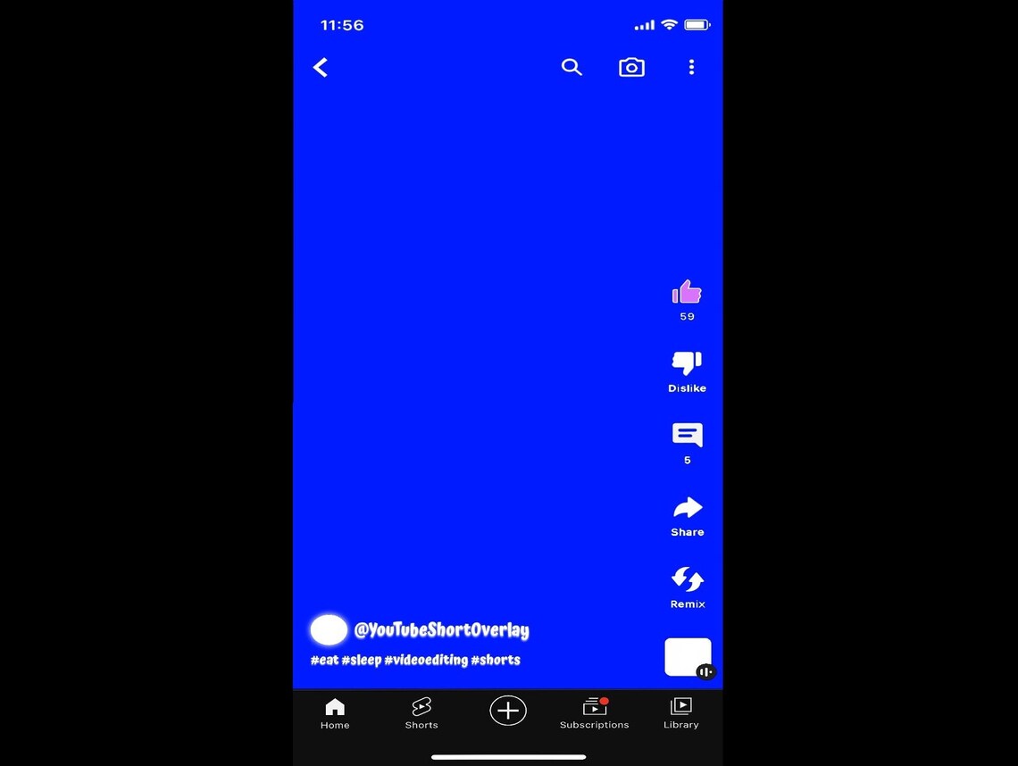Youtube Short Overlay for Video Editing - Etsy
