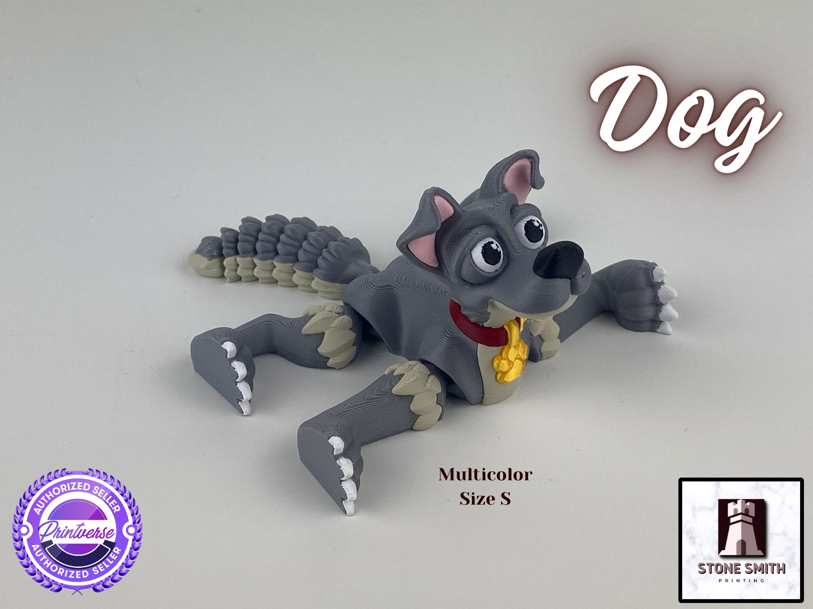 Dog Fidget Toy, Multiple Sizes, 3D Printed, Sensory Toy, Articulated ...