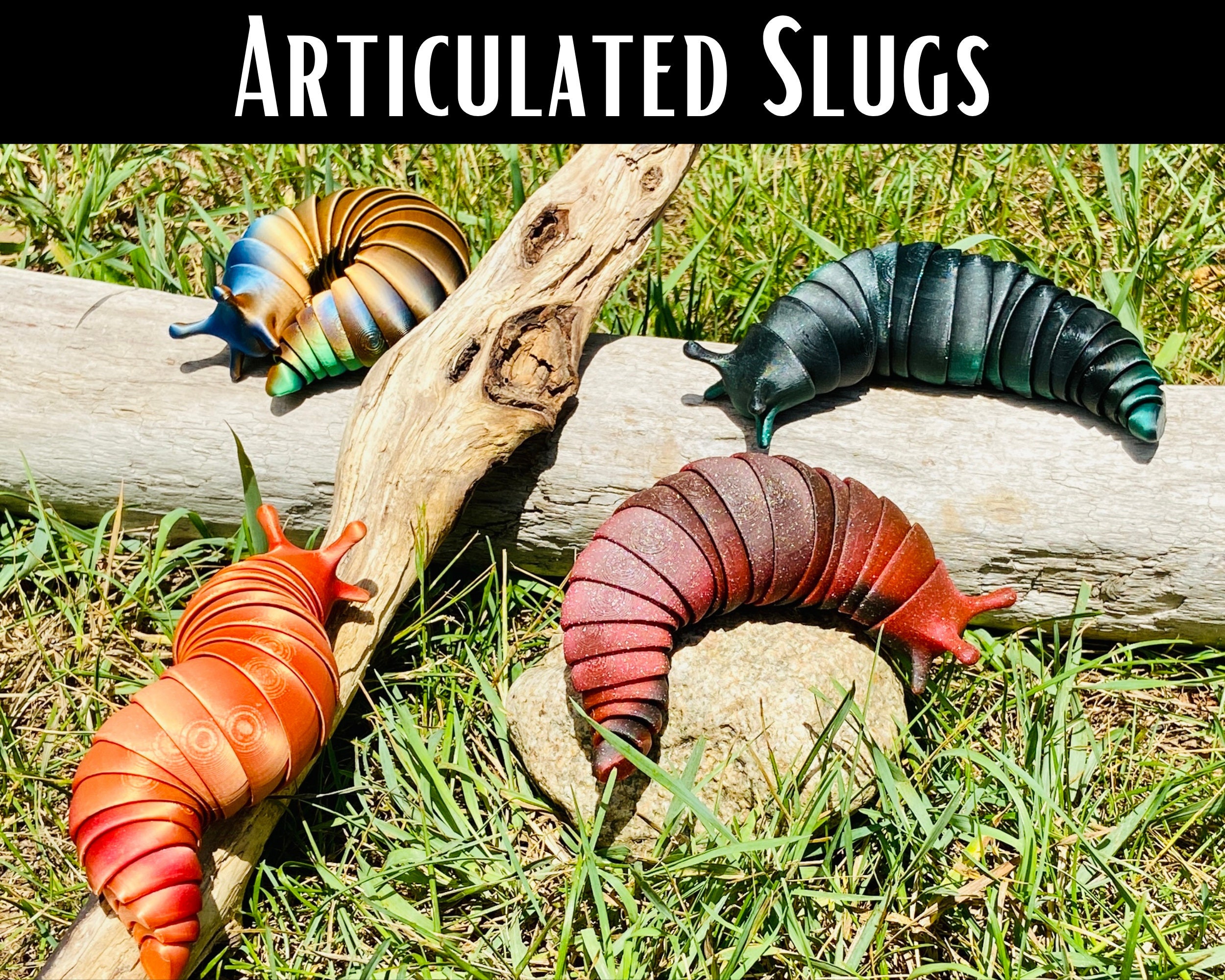 Slug Fidget, 3D Printed, Slug Fidget Toy, Articulated Slug, Made to ...