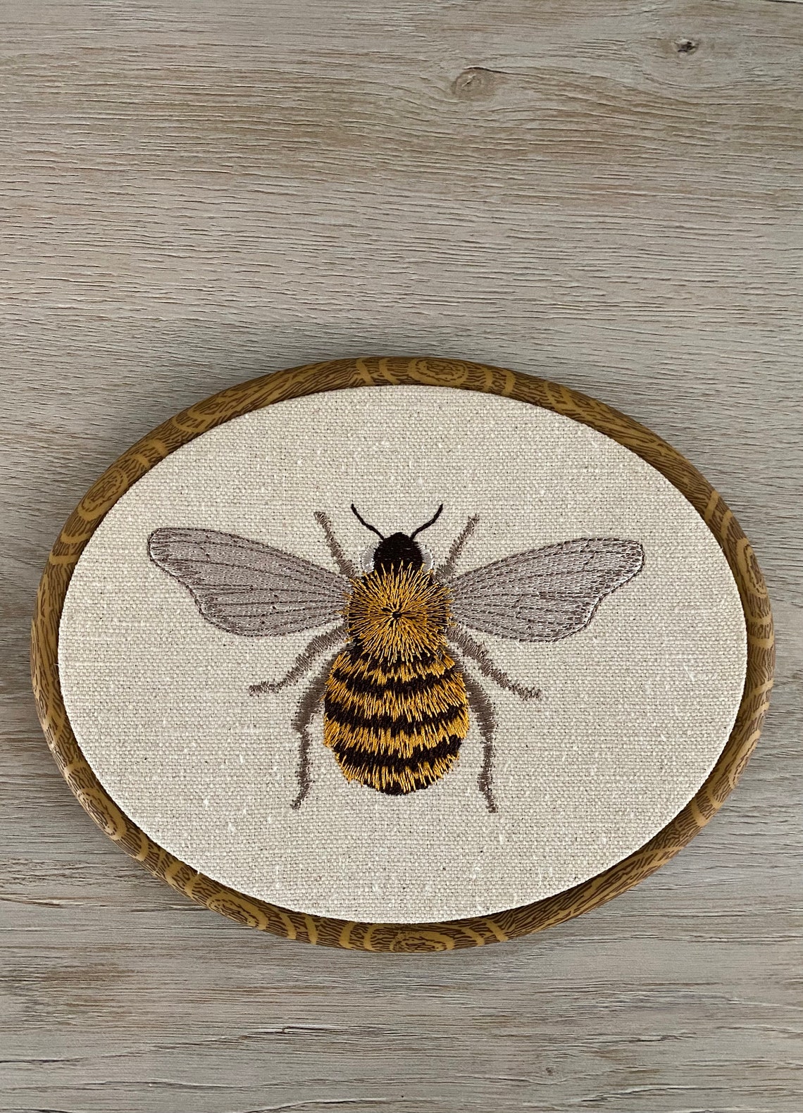 Honeybee Finished Embroidered Hoop Wall Hanging Embroidered - Etsy
