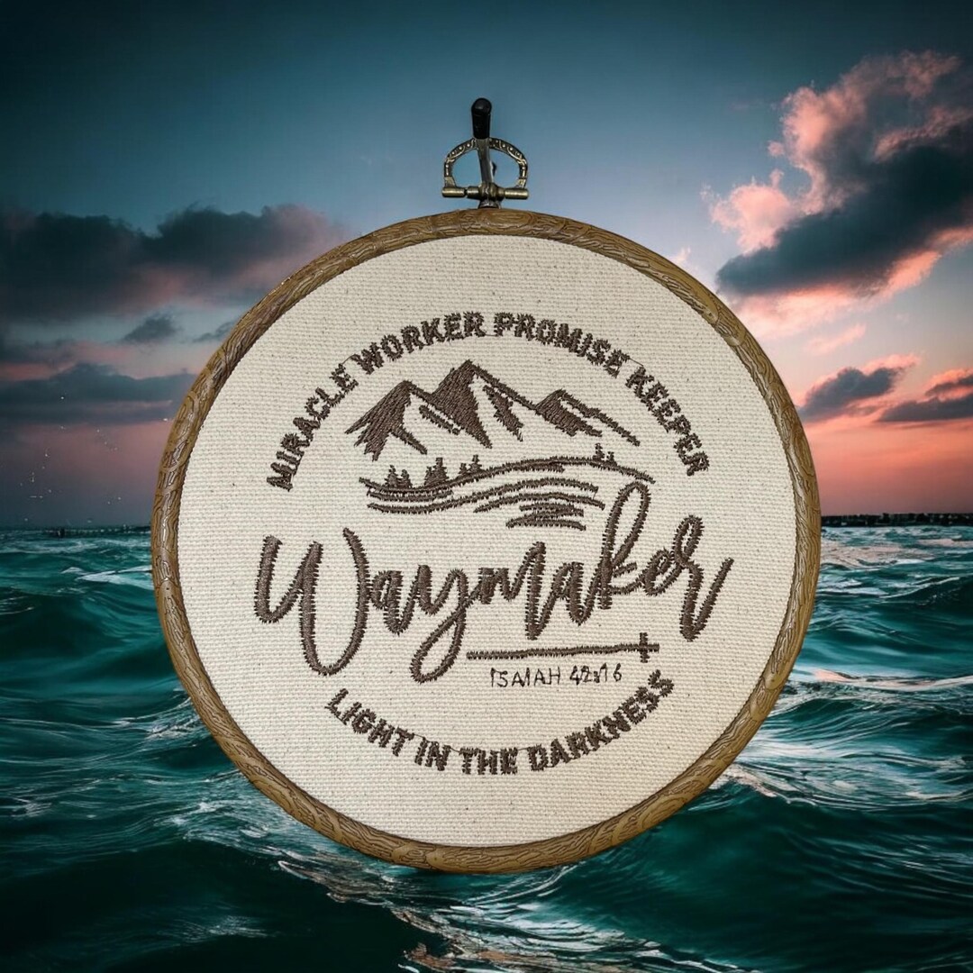Waymaker Isaiah 42:16 Finished Embroidery Hoop Wall Decor, Scripture Home Decor, Bible Verse ...
