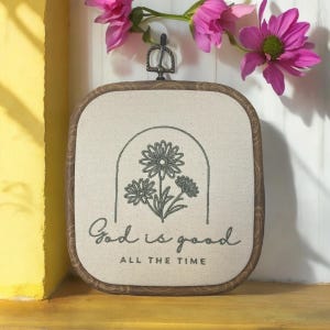 God is Good All the Time Bible Verse Finished Embroidery Hoop Wall ...