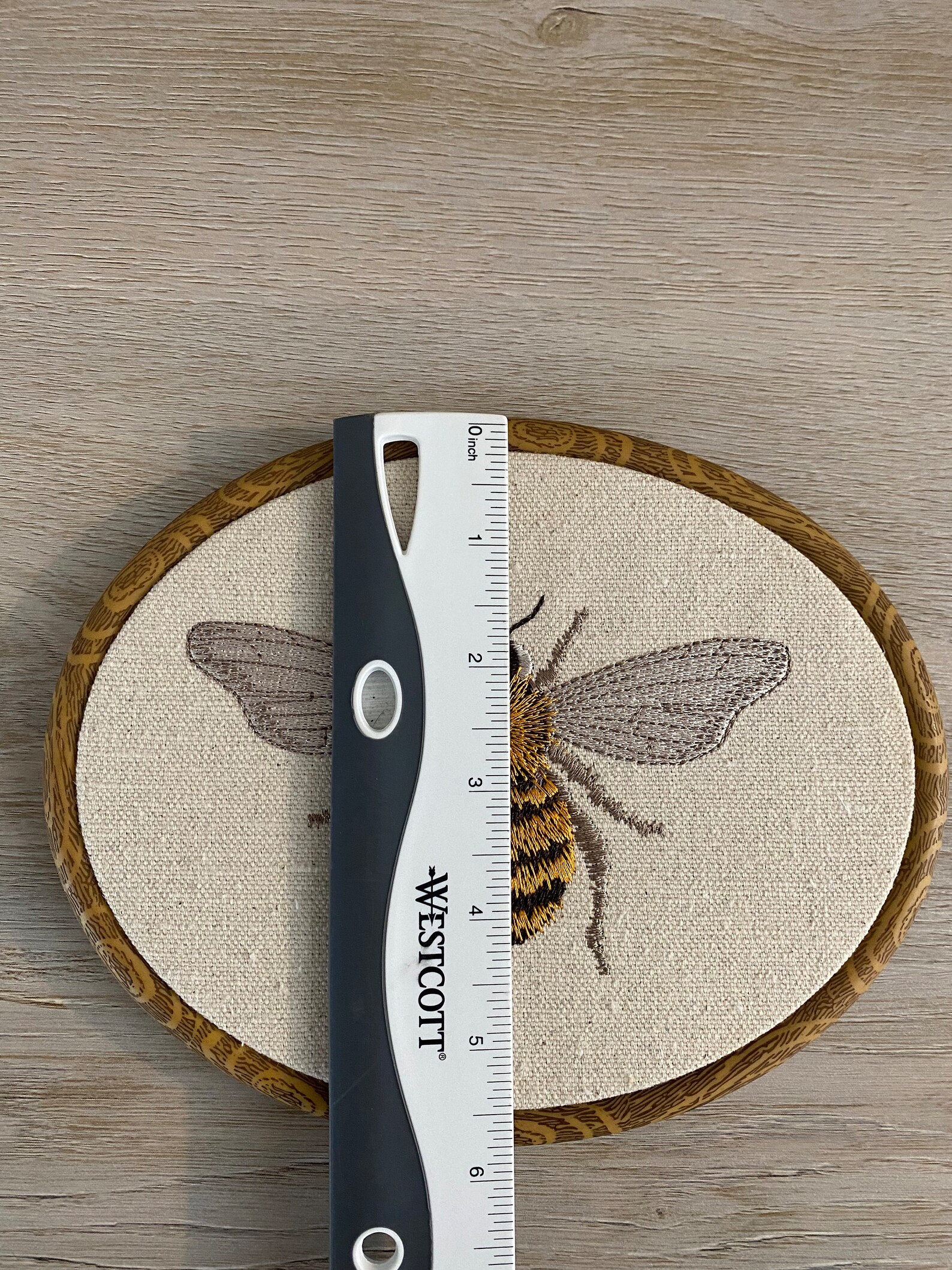 Honeybee Finished Embroidered Hoop Wall Hanging, Embroidered Wall Art ...