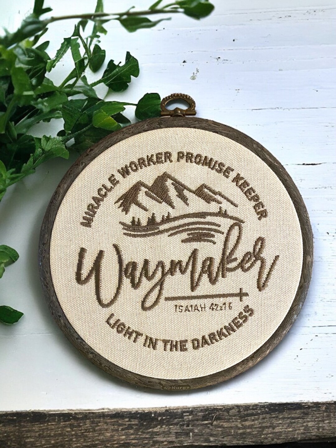 Waymaker Isaiah 42:16 Scripture Finished Embroidery Hoop Wall Decor ...