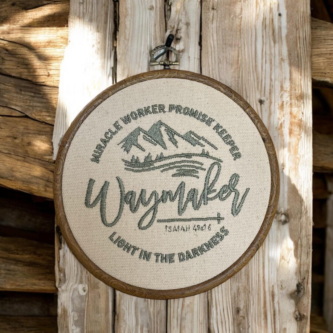Waymaker Isaiah 42:16 Finished Embroidery Hoop Wall Decor, Scripture Home Decor, Bible Verse ...