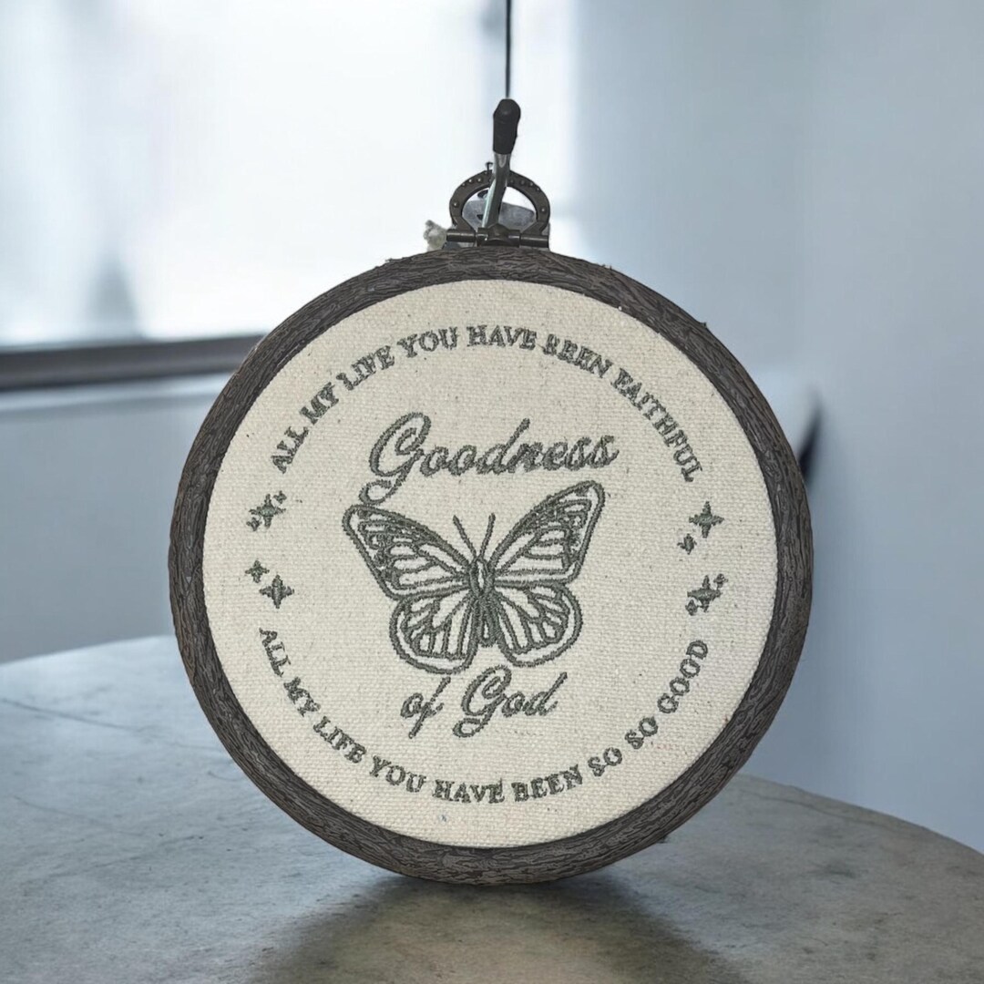 Goodness of God Bible Verse Finished Embroidery Hoop Wall Decor ...