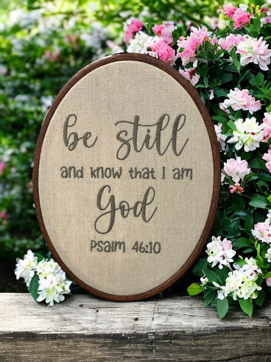 Be Still and Know That I Am God Finished Embroidery Hoop Wall Decor ...