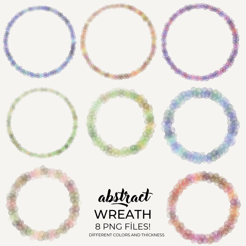Abstract Wreath Circular Frame Png File Digital Wreath in Different ...