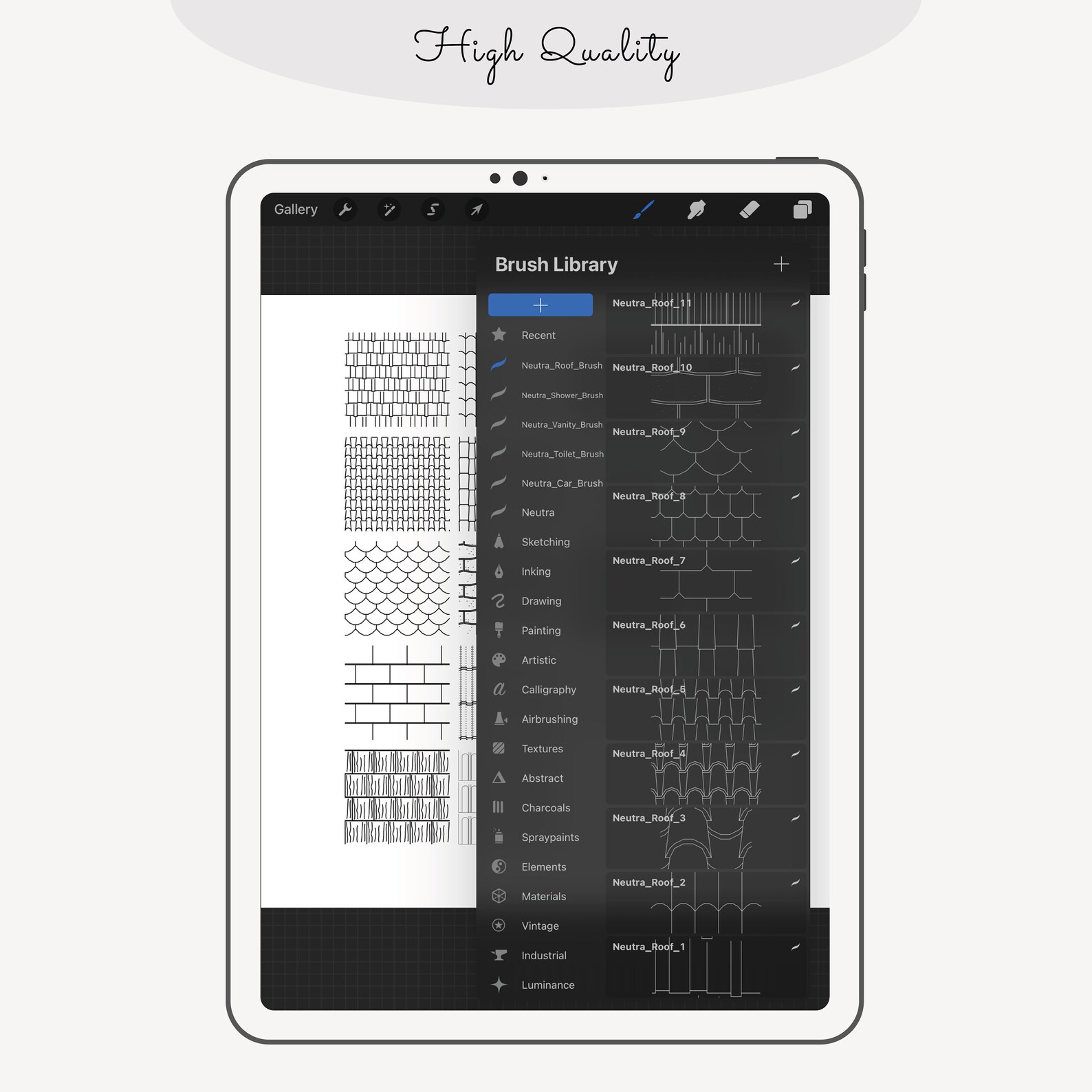 Architectural Hatch Brush Bundle - Roof- Stone Brick- Parquet- Pavement ...