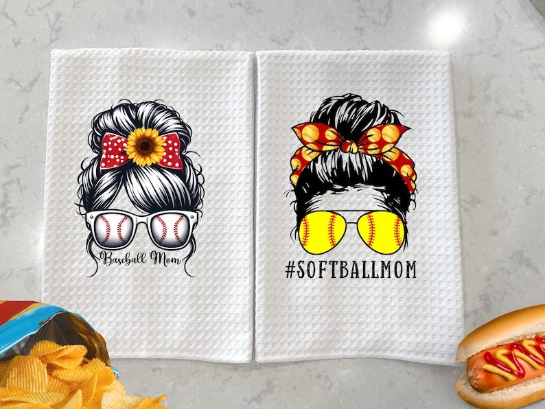 Baseball Kitchen Towel, Softball Kitchen Towel, Kitchen Towels, Kitchen ...