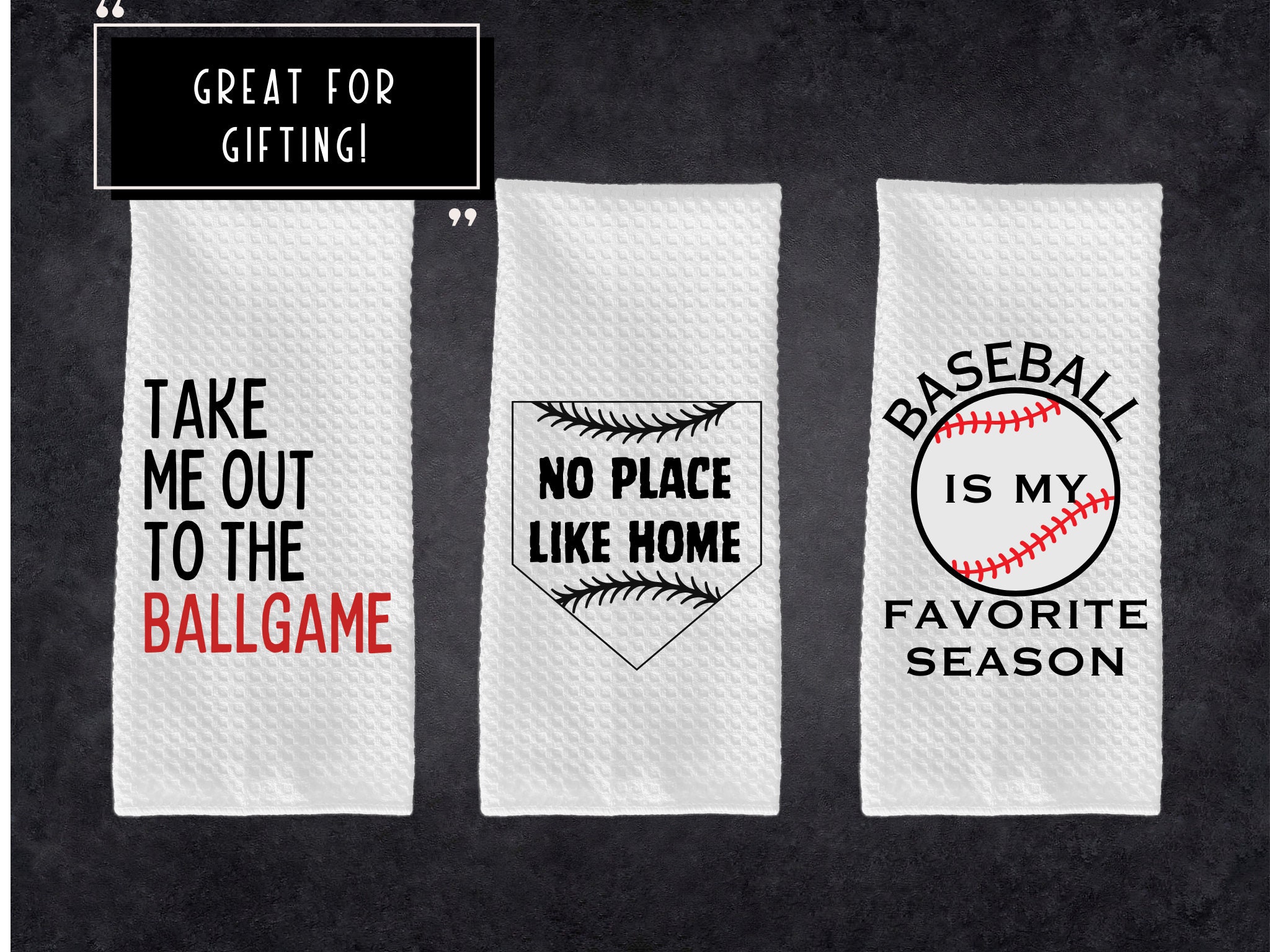 Baseball Kitchen Towel, Softball Kitchen Towel, Kitchen Towels, Kitchen ...