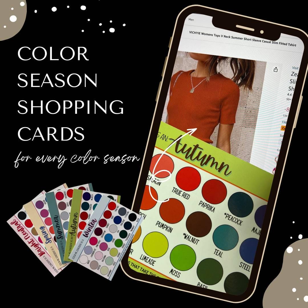 Seasonal Color Analysis Shopping Card: DIY Color Palette Guide - Etsy