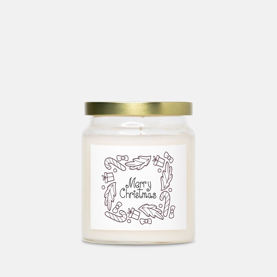 Christmas Coloring Candle Color Your Own Label Personalized - Etsy