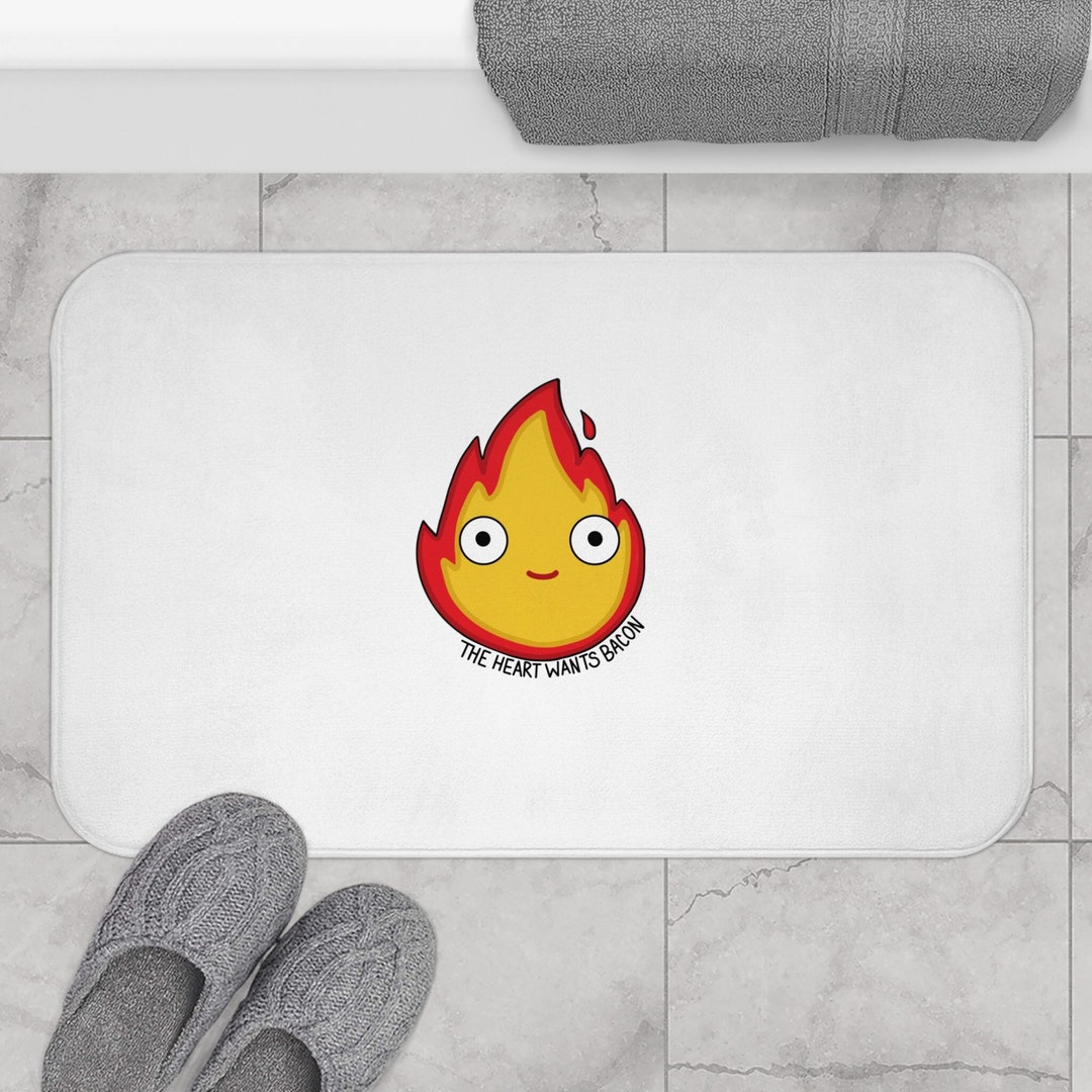 Howl's Moving Castle Calcifer Bathmat Kawaii Calcifer Anime Bath Mat ...
