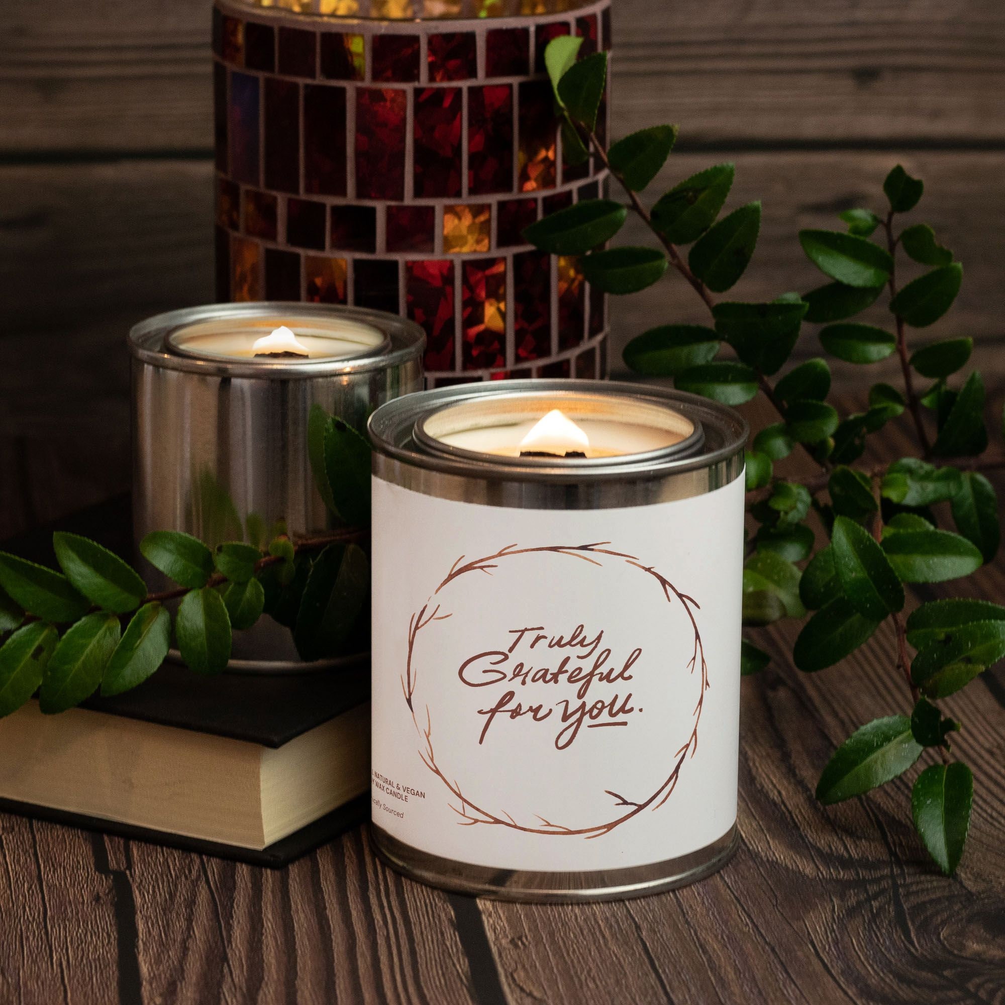 Thanksgiving Handprint Art Fingerprint Candle Candle Gift - Etsy