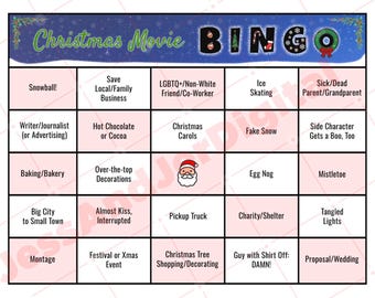Christmas Movie Bingo Cards - Etsy