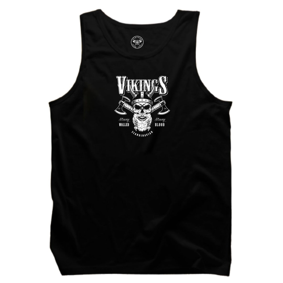 Beard and Axes Vest Vikings Clothing Victory or Valhalla Pagan Warrior ...