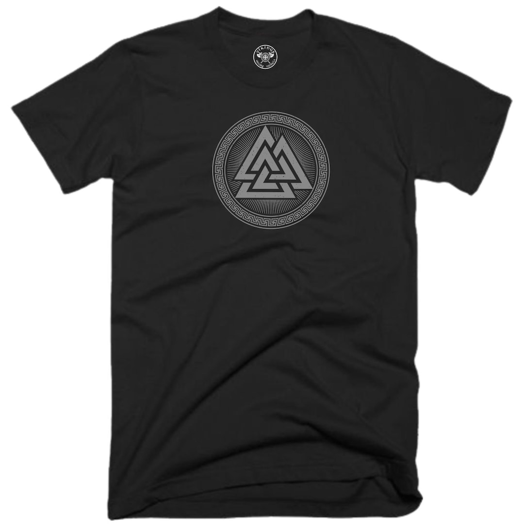 Valknut Shield T Shirt Vikings Clothing Victory or Valhalla Pagan ...