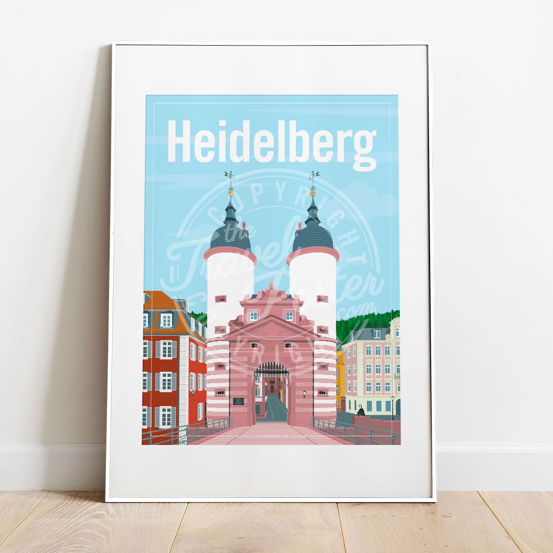 Poster Heidelberg Bridge Gate - Etsy