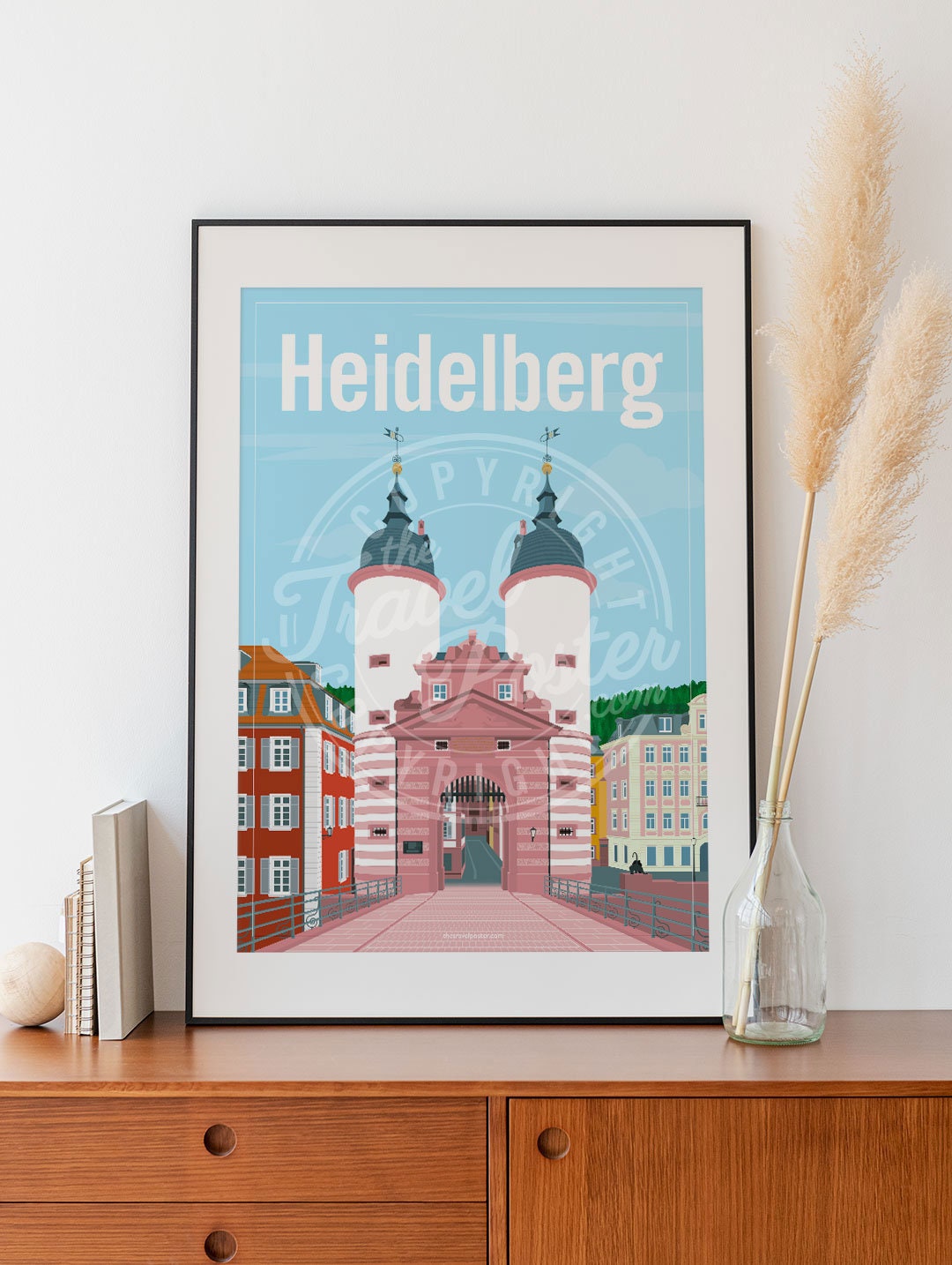 Poster Heidelberg Bridge Gate - Etsy